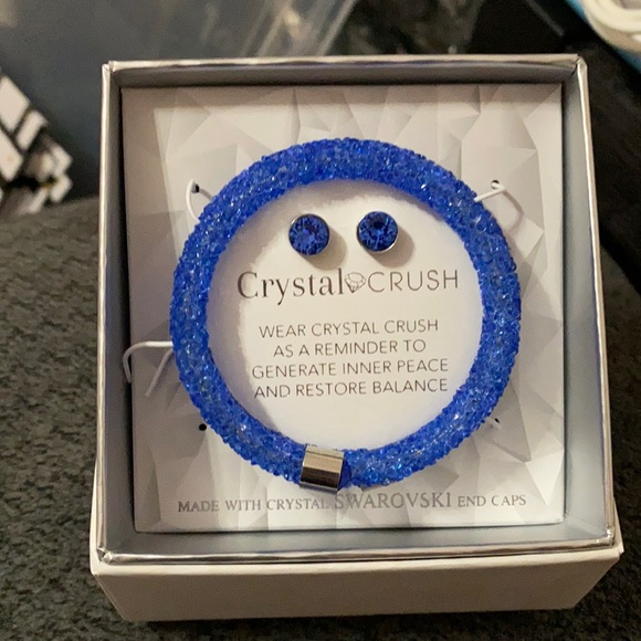 Jewelry | Crystal Crush Bracelet And Earring Set | Poshmark